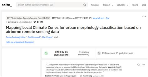 Citation Report Mapping Local Climate Zones For Urban Morphology Classification Based On