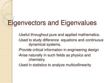 Ppt Section 51 Eigenvectors And Eigenvalues Powerpoint Presentation