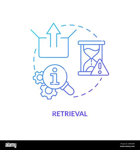 Retrieval Information In Brain Blue Gradient Concept Icon Stock Vector Image And Art Alamy