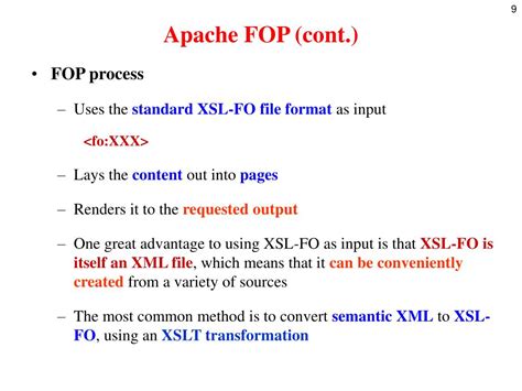 Ppt Xsl Formatting Objects Fo Powerpoint Presentation Free