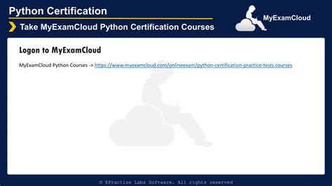 Python Certification Preparation 10 Steps At Myexamcloud Ppt