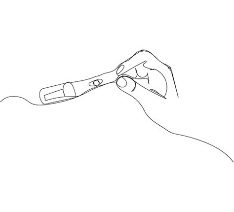 Premium Vector Woman Holding A Pregnancy Test In Her Right Hand One