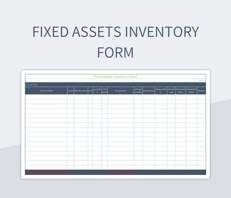 Free Fixed Asset Register Templates For Google Sheets And Microsoft Excel Slidesdocs