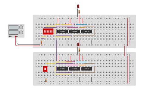 Circuit Design 4 Bit Ram Tinkercad