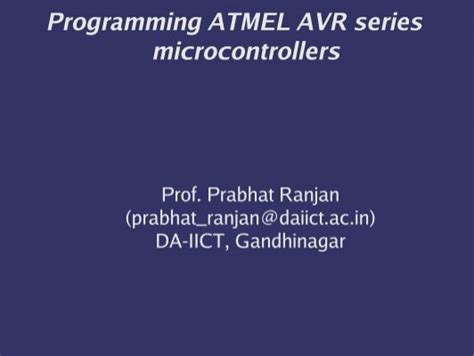 programming atmel avr series microcontrollers daiict intranet