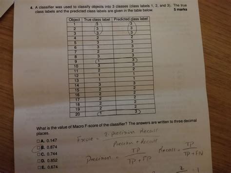 Solved 4 A Classifier Was Used To Classify Objects Into 3