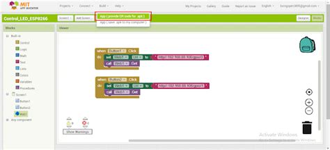Điều Khiển Thiết Bị Bằng Mit App Inventor Sử Dụng Nodemcu Esp8266