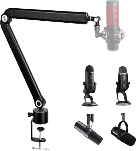 Sunmon Hyperx Quadcast Boom Arm Upgraded Heavy Duty Mic Arm With Hyperx Quadcast