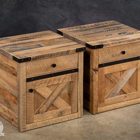 Rustic End Table Etsy