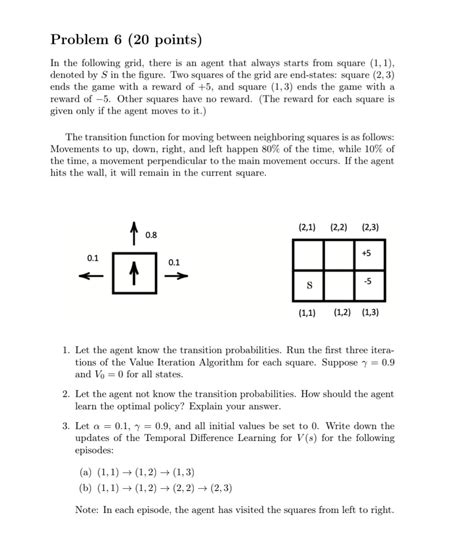 Solved Problem 6 20 ﻿pointsin The Following Grid There Is