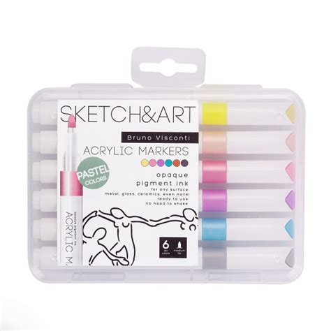 Акрилни маркери Sketch&Art - 6 цв. пастелни | Фистокомерс ООД | Онлайн ...