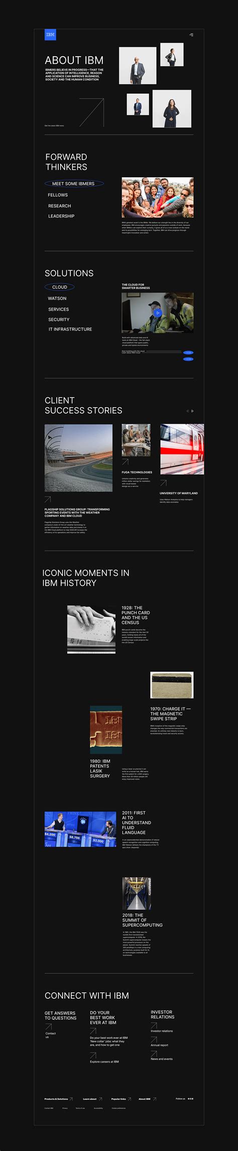 IBM Corporate Website On Behance