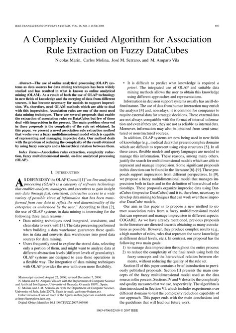 pdf a complexity guided algorithm for association rule extraction on