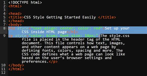 Css Style Getting Started