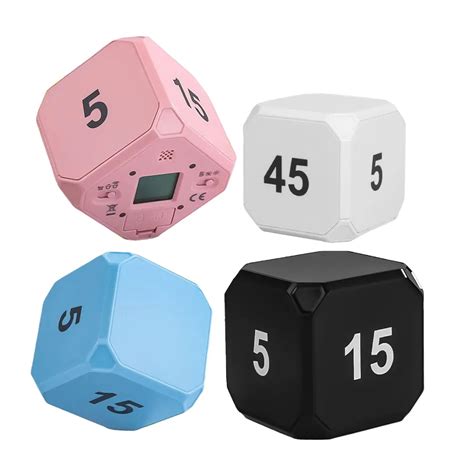 Gravity Sensor Flipping Timer Productivity Cube Led Display 4 Preset Time Dual Modes Countdown