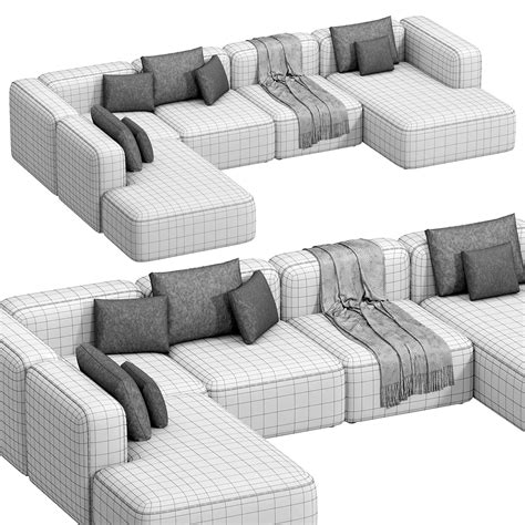 Basecamp Chaiselounge Left Modular Sofa By Makenordic 11 3d Model
