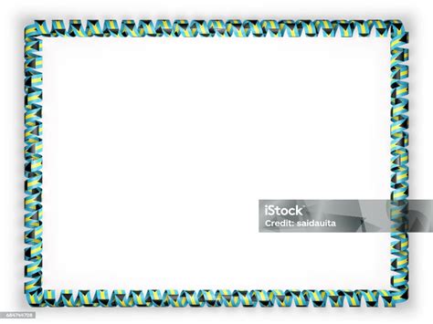 프레임과 바하마 플래그로 리본 테두리 3 차원 일러스트 레이 션 공란에 대한 스톡 사진 및 기타 이미지 공란 교육 디자인