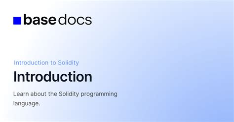 Introduction Base Documentation