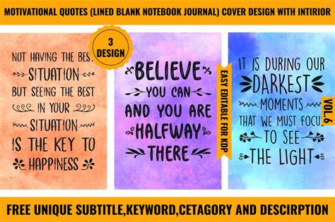 Motivational Quotes Notebook Cover Graphic By Mstmahfuzakhatunshilpe