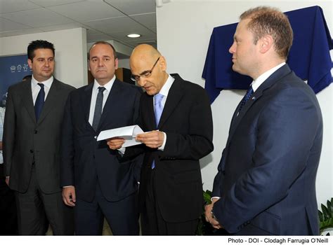 Allcare Insurance Chairman Eric Schembri Co Shareholder Alfred Mifsud The Prime Minister And