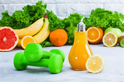 概念健康饮食饮食计划排毒饮料运动营养理念