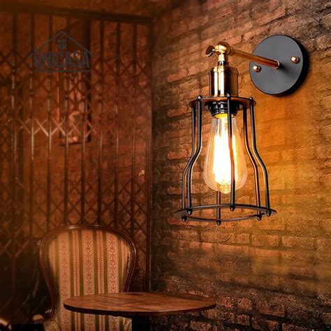 Vintage Wrought Iron Indoor Wall Lights Kitchen Antique Wall Sconce