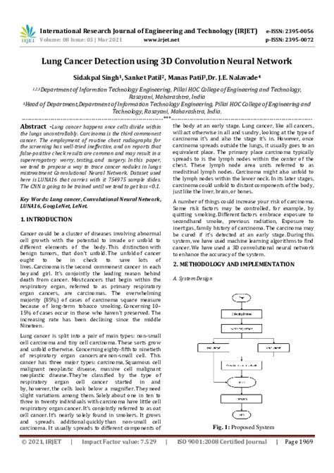 Pdf Lung Cancer Detection Using 3d Convolution Neural Network