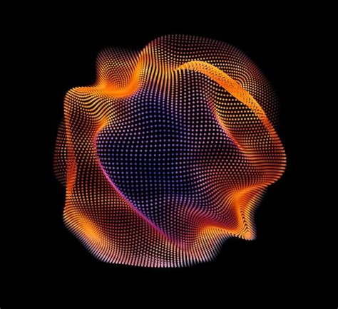 어두운 배경에 추상적인 벡터 화려한 메쉬입니다 미래 스타일 카드입니다 비즈니스 프레 젠 테이 션에 대 한 우아한 배경입니다 타락한 점 구체 혼돈의 미학 무료 벡터