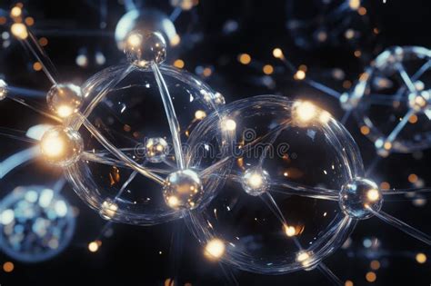 Stunning Visualization Of Molecular Structures Glowing Against A Dark