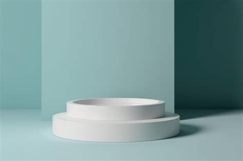 Premium Ai Image Abstract Minimal Empty Podium With Bright Colors To Display Products On A