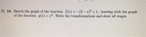 solved 10 sketch the graph of the function f x − 2−x 2 1