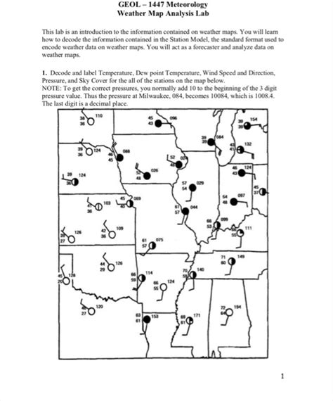 GEOL 1447 Meteorology Weather Map Analysis Lab This Chegg Com