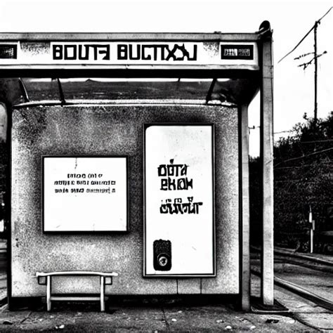 Soviet Brutalist Bus Stop In The Style Of Daniel Stable Diffusion