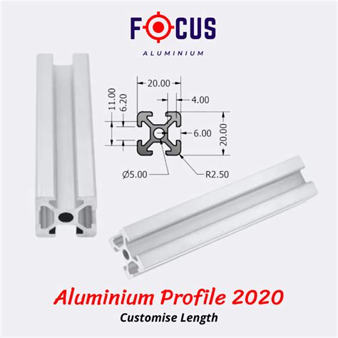 🇲🇾 2020 Aluminium Profile 2020 20x20 For Robotics Customise Length
