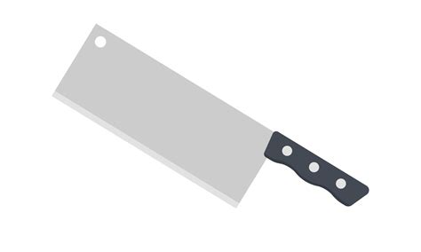 Large Sharp Cleaver Knife Clipart Vector Illustration Cleaver Knife