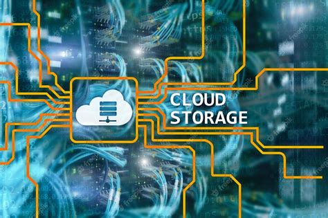Premium Photo Cloud Data Storage Concept On Server Room Background