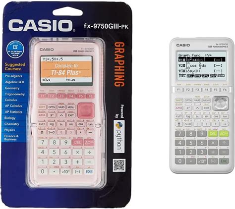 Amazon Com Casio Graphing Calculators Fx GIII Pink White Bundle AA Batteries