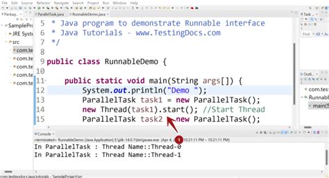 Java Runnable Interface TestingDocs