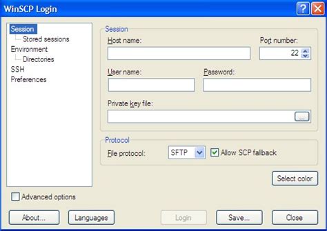 Using Winscp Southcoastweb