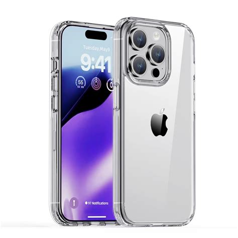 Бронированный защитный прозрачный чехол для iPhone 14, 15 Plus, 12, 13 ...