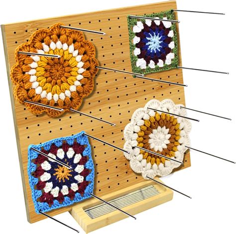 118 Blocking Board With 20 Steel Pins Natural Color 118 X 118 X 0