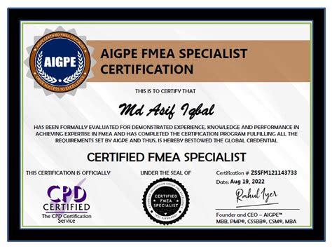 Asif Iqbal On Linkedin Aigpe Fmea