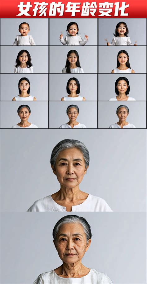 变老 年龄变化 视频素材下载