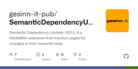 GitHub Gesinn It Pub SemanticDependencyUpdater Semantic Dependency Updater SDU Is A
