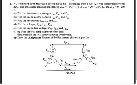 [solved] 2 a y connected three phase load shown solutioninn