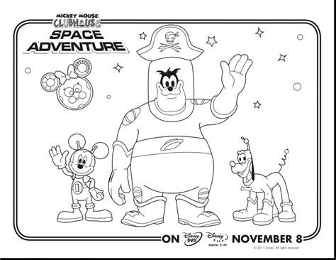 Mickey Mouse Clubhouse Space Adventure Coloring Pages