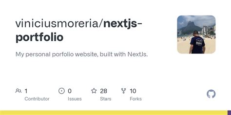 GitHub Viniciusmoreria Nextjs Portfolio My Personal Porfolio Website Built With NextJs