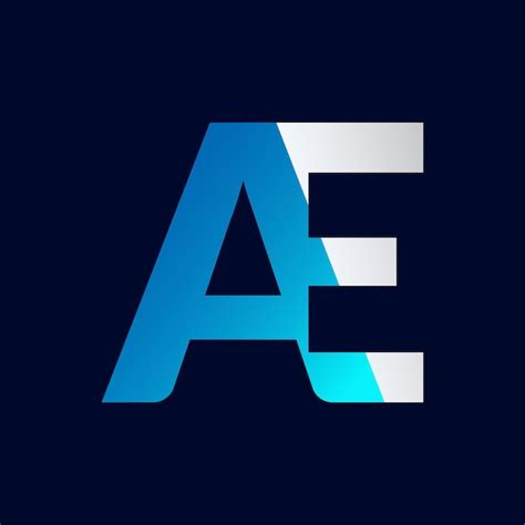 Estándar De Vector De ícono De La Letra Ae única Vector Premium