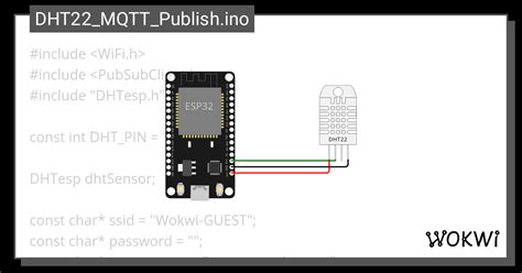 DHT22 MQTT Publish Ino Wokwi ESP32 STM32 Arduino Simulator