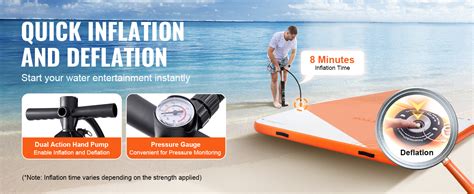 Vevor Inflatable Floating Dock 10 X 8ft Inflatable Dock Platform Non Slip Water Floating Dock